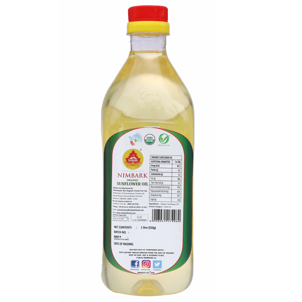 Nimbark Organic Sunflower Oil 1ltr | Sunflower Oil Price